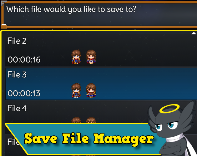 Hakuen Studio Save File Manager for RPG Maker MZ by Hakuen Studio