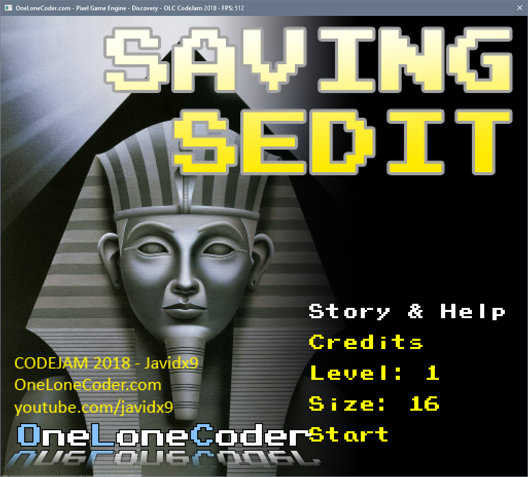 Saving Sedit by javidx9 for OLC CODEJAM 2018 - itch.io