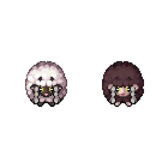 Pixel Art Cute Sheep 32x32 by brendonnogard