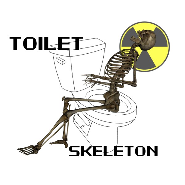 Toilet Skeleton by slasherepoch