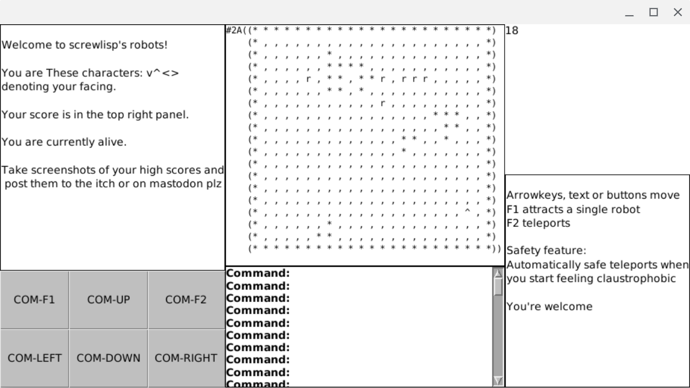 Lisp Soft Console Example Game First Lisp Game Soft Cons By Screwtape