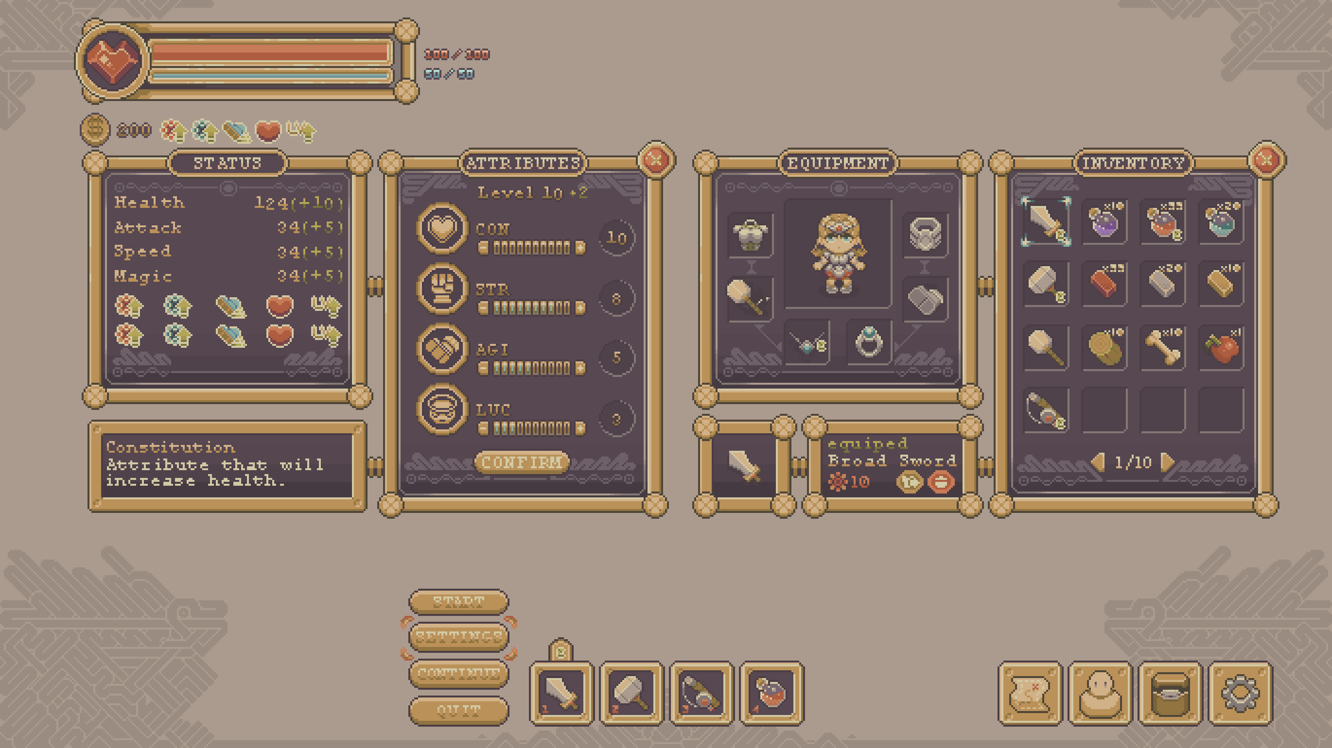 Fantasy Minimal Pixel Art GUI by eta by ETA