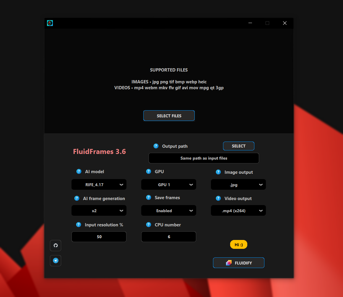 FluidFrames.RIFE 3.6 - video AI frame generation app by jangystudio