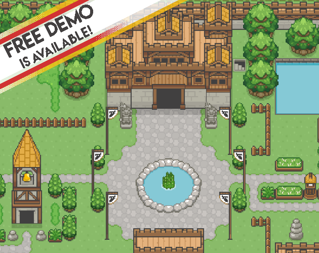 RPG Asset: Buildings Tileset Pack - Wooden Architecture by VectoRaith