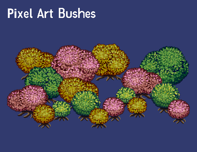 Pixel Art Bush Set by Kaskuja Studio