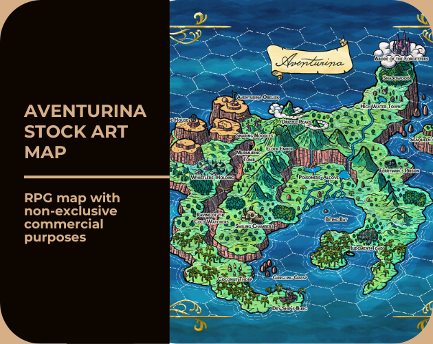 Aventurina - Stock Art Map by Fernando Salvaterra