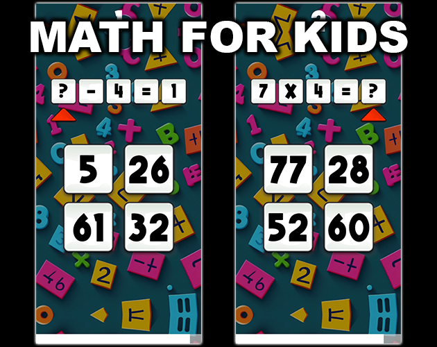 Math For Kids - Unity Puzzle Game by NeonSpaceFighter