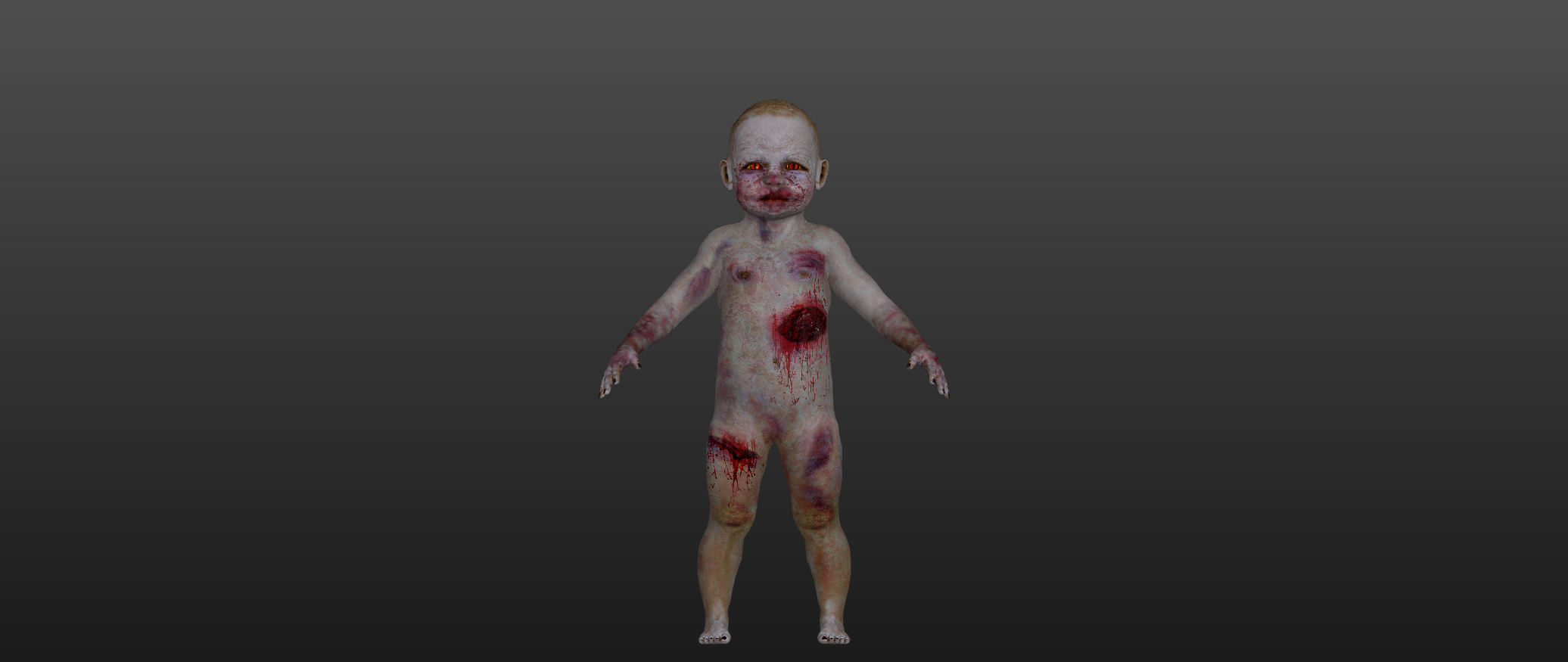Zombie Baby - Rigged 3D Model by Everret