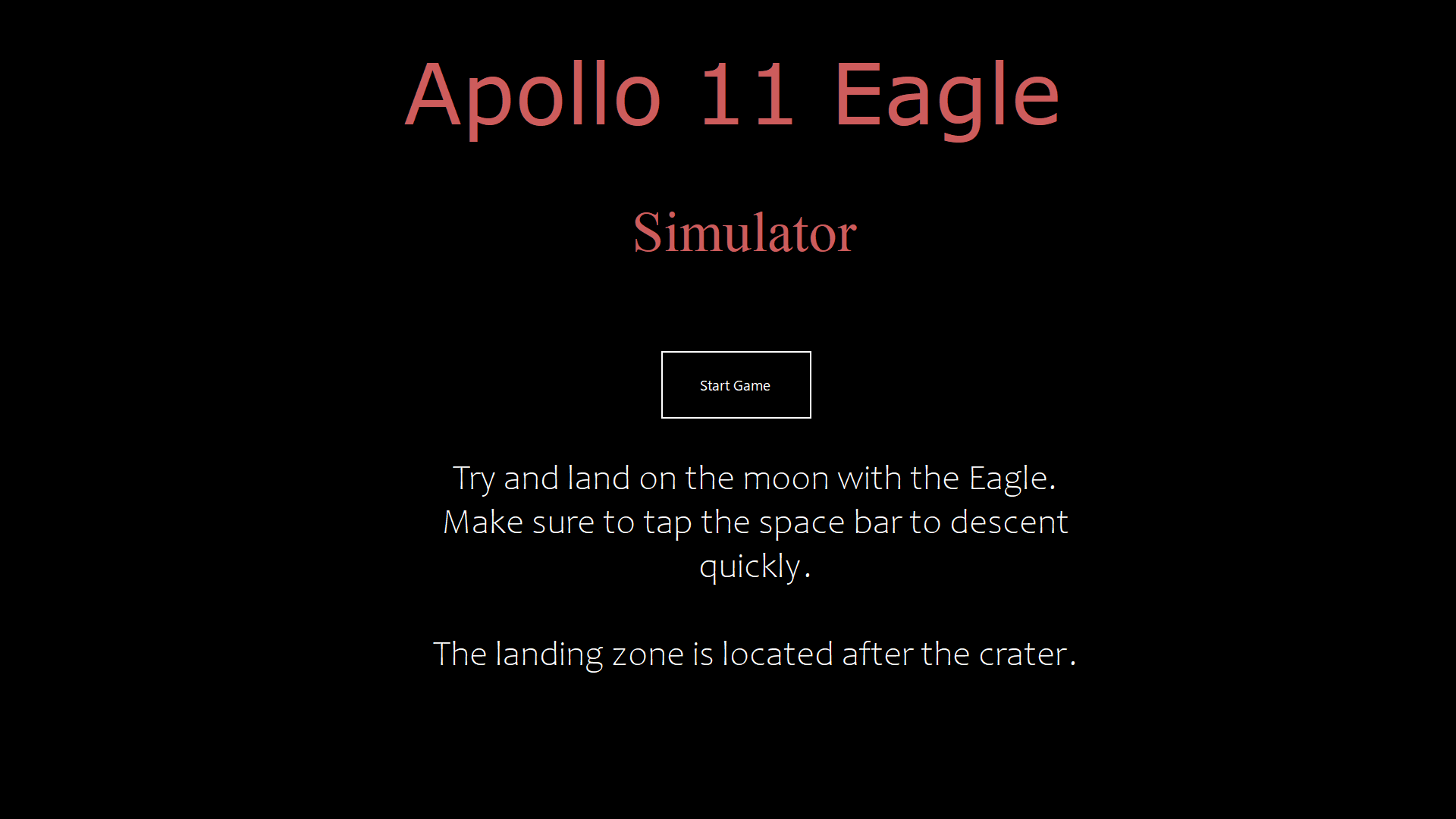 Apollo 11 Eagle "Simulator" by DryeWall