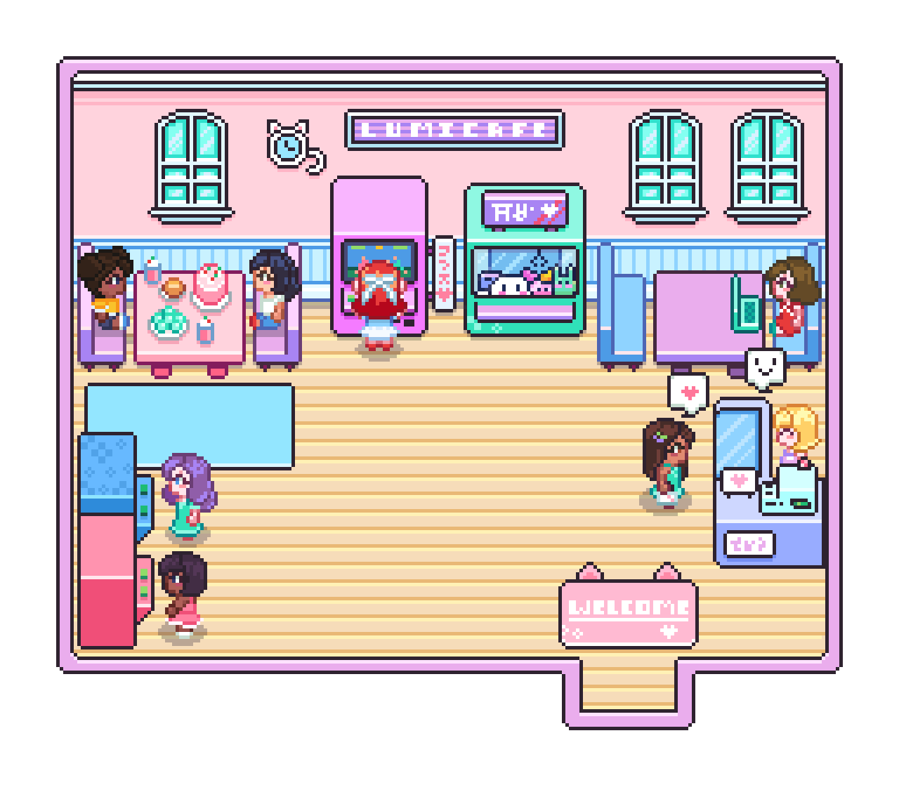 Cute Cafe/Arcade Assets by Lumi