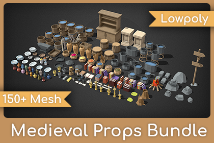 Lowpoly Medieval Props Bundle by Pickeri