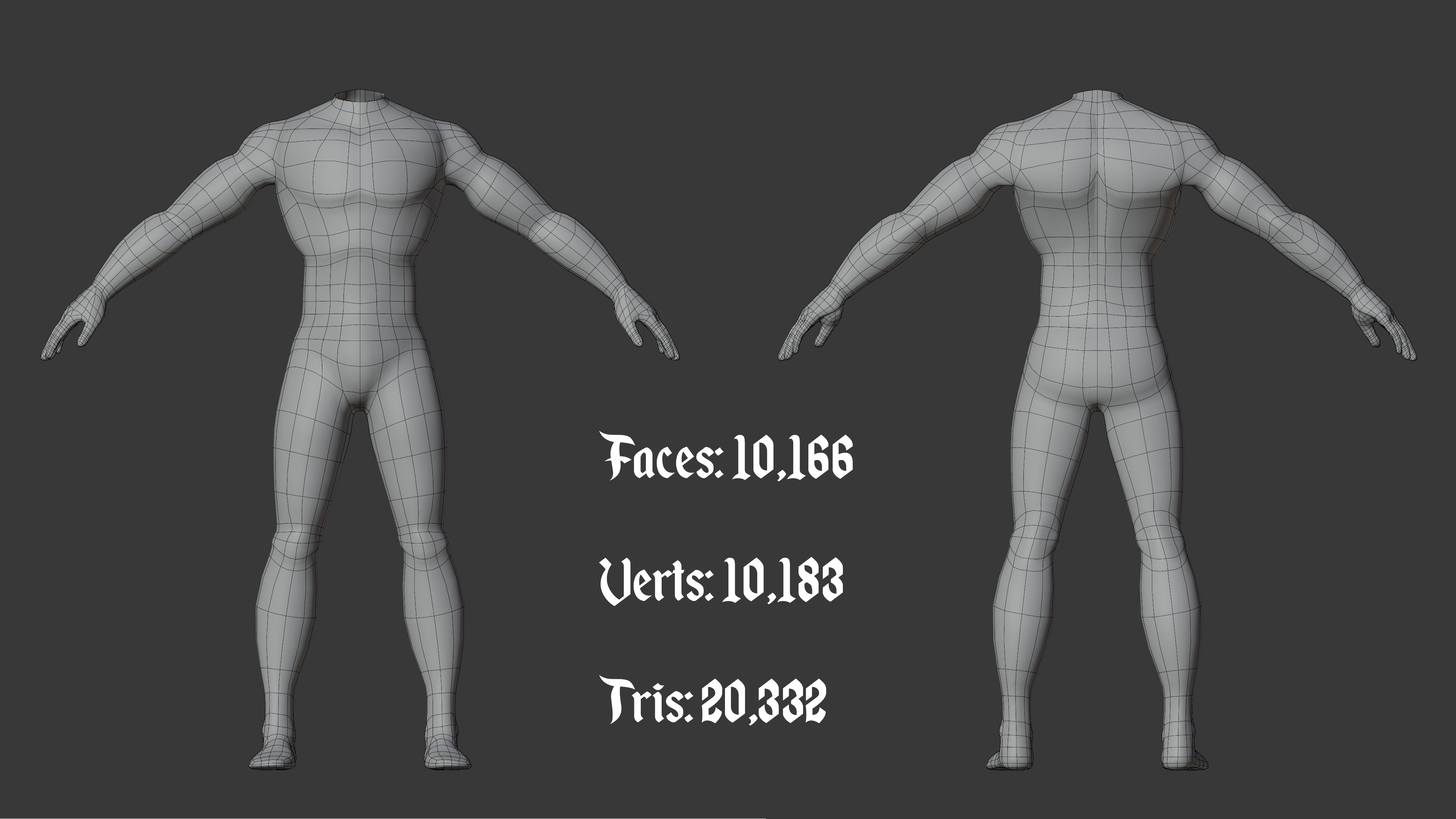 Male Base Mesh by Dreamloft3D