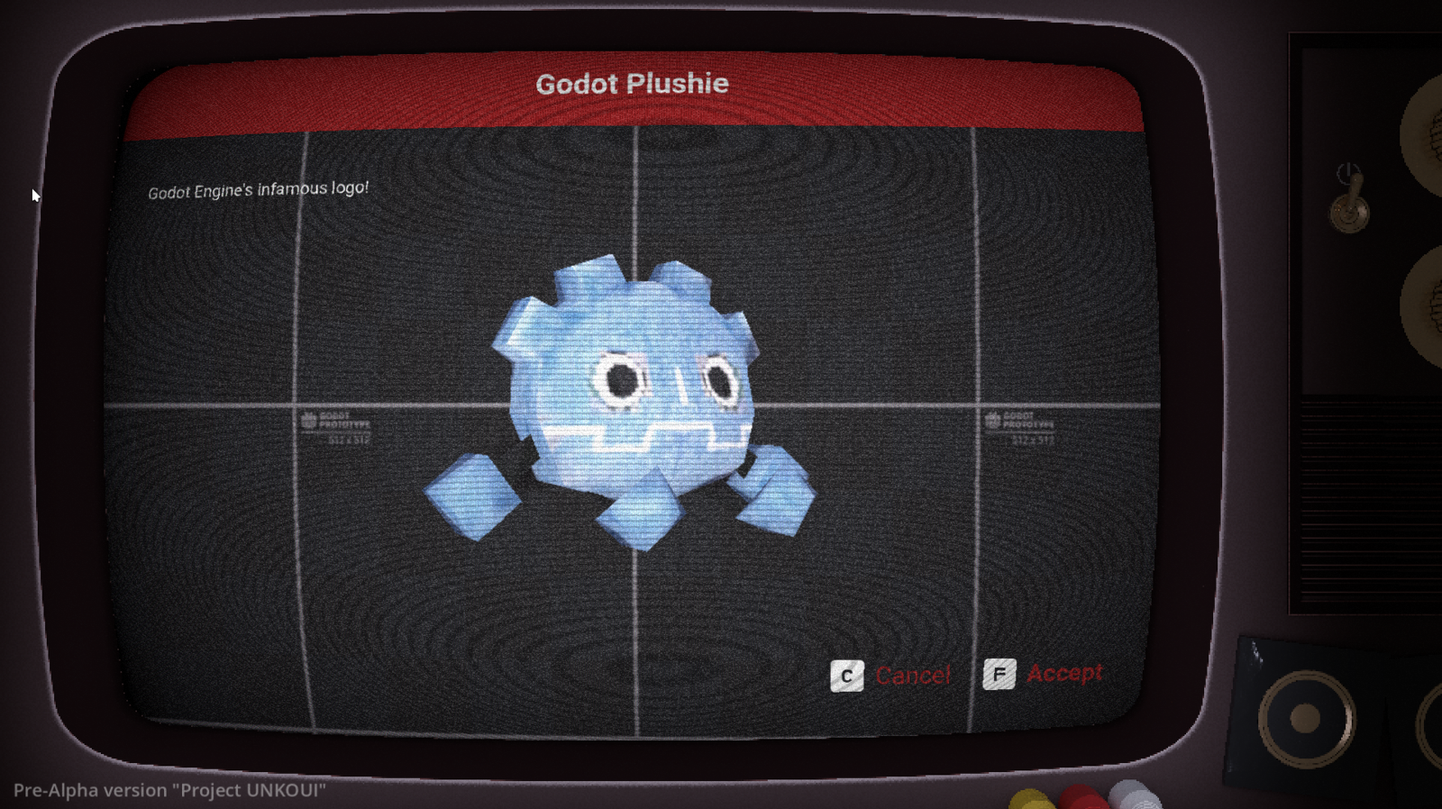 PSX Godot Robot Plushie by Levrault
