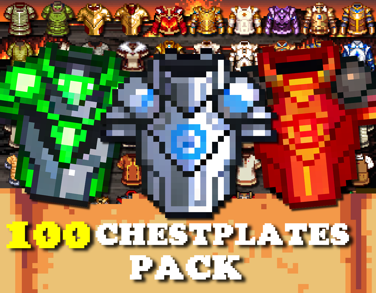 100+ Chestplate & T-shirt Pack - Pixelart / Pixel Art sprite upbody ...