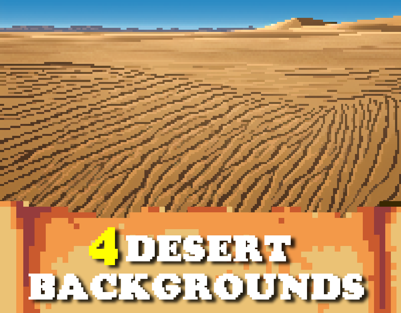 4 Desert Backgrounds Assets - Pixelart / Pixel Art sprite Dungeon Pack ...