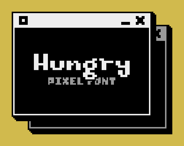 Pixel Font - HUNGRY by somepx