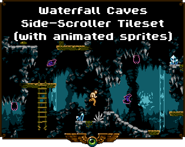 Waterfall-Caves Release - Pixel Side-Scroller Waterfall Caves Tileset ...