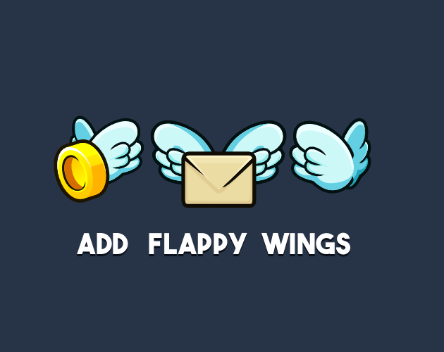 Add flappy wings game asset by Robert Brooks - gamedeveloperstudio.com