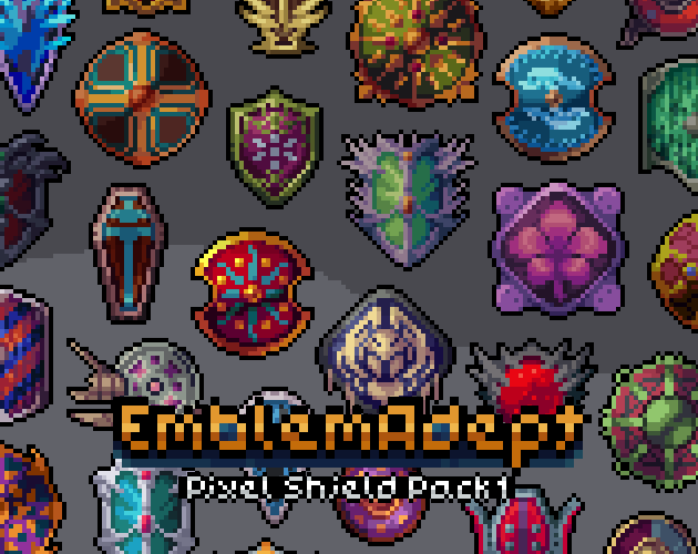Pixel Shield Pack 1 by EmblemAdept