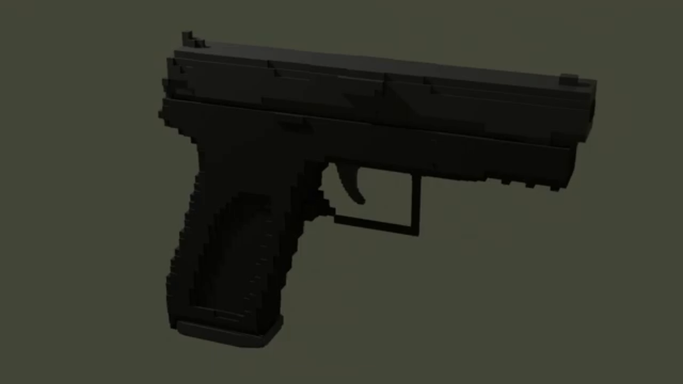Voxel 3D gun by Screalt