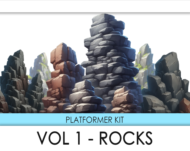 Platformer Kit - Vol 1 - Rocks by oleekconder
