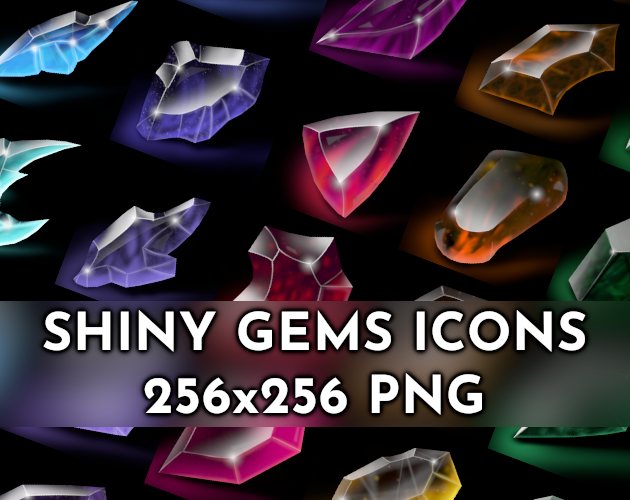 FREE Fantasy shiny magic gems icon pack by GOBI Studio