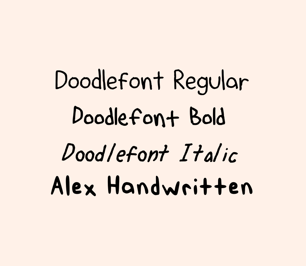 Doodle Fonts Pack by Boogie