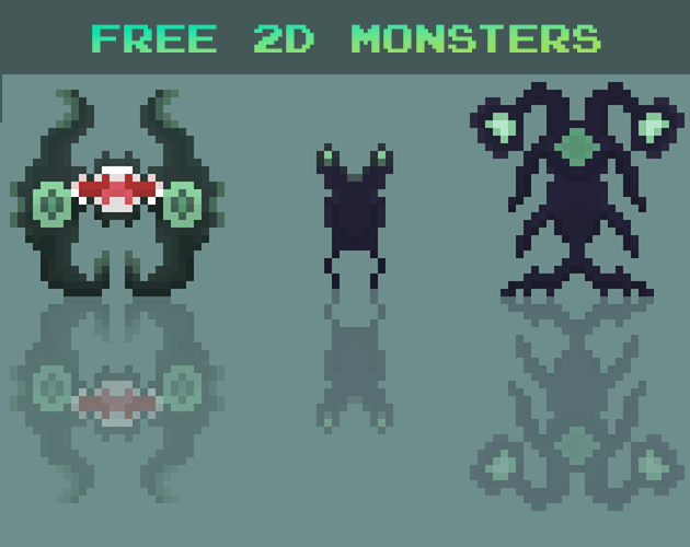 Free 2D Monster characters by Mazi_Core