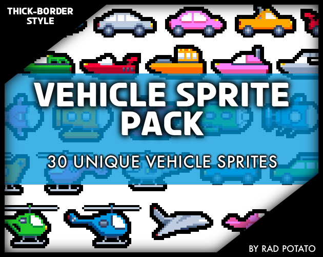 Vehicle Sprite Pack by Rad Potato