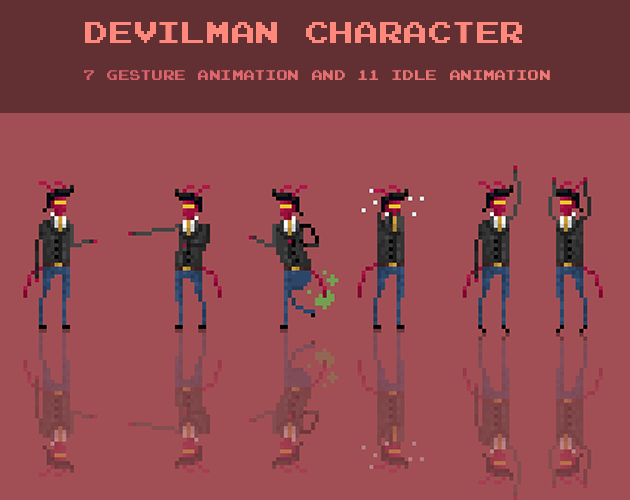 Devilman game asset pixel art by Mazen