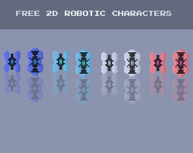 Free 2D Robot Characters Asset by Mazen