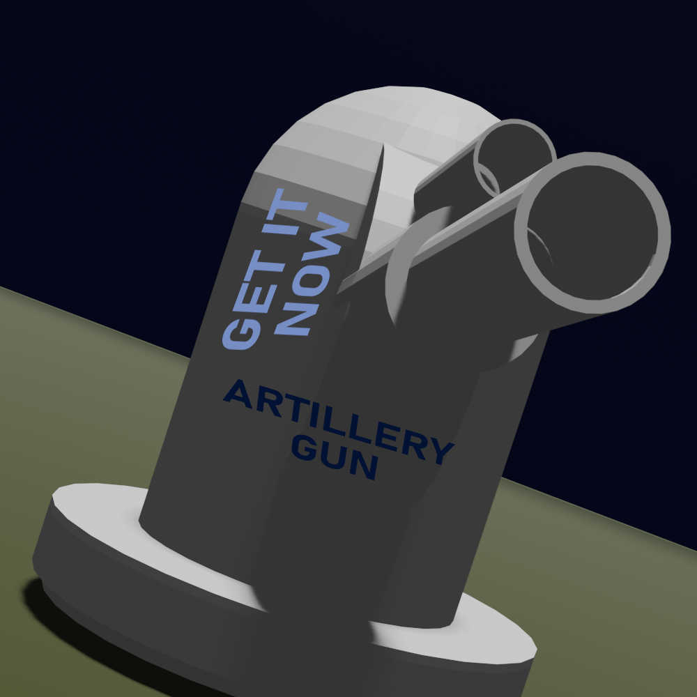 Artillery Gun (Untextured) by JJammer12