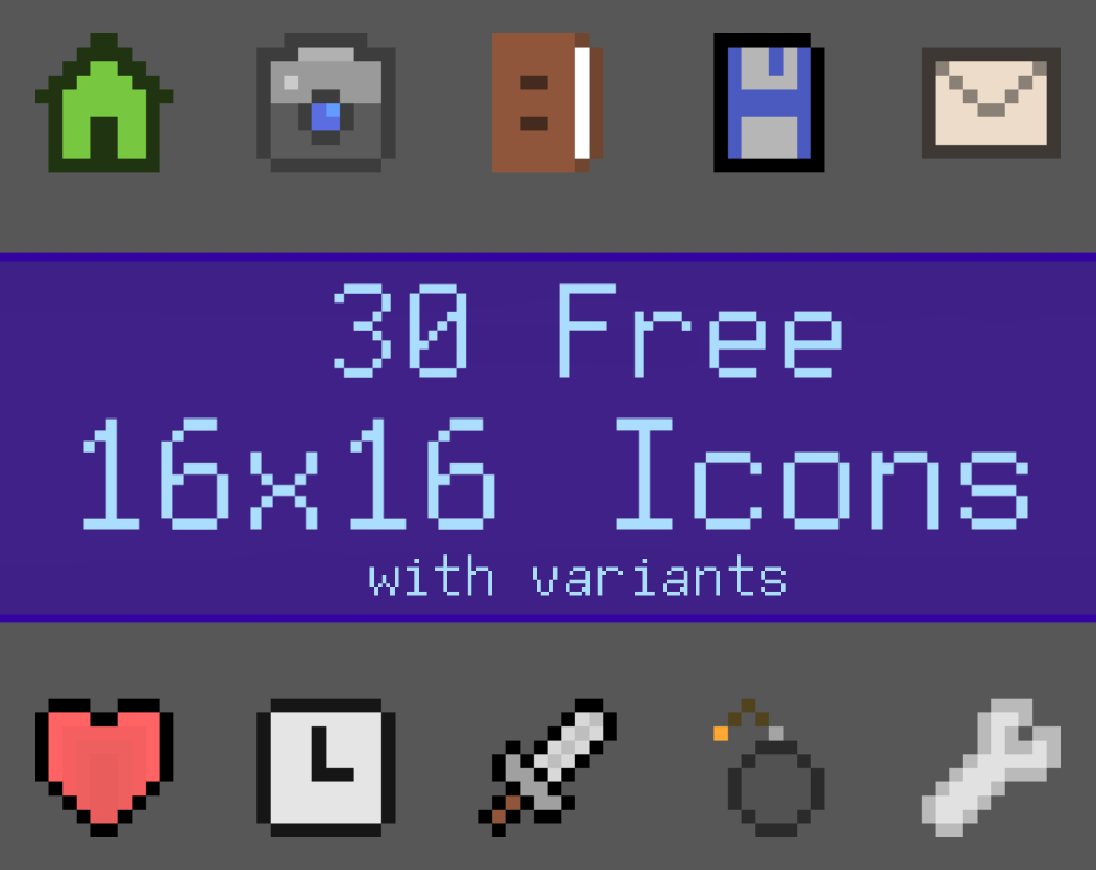 Double C's 16x16 Icon Asset Pack by Double C