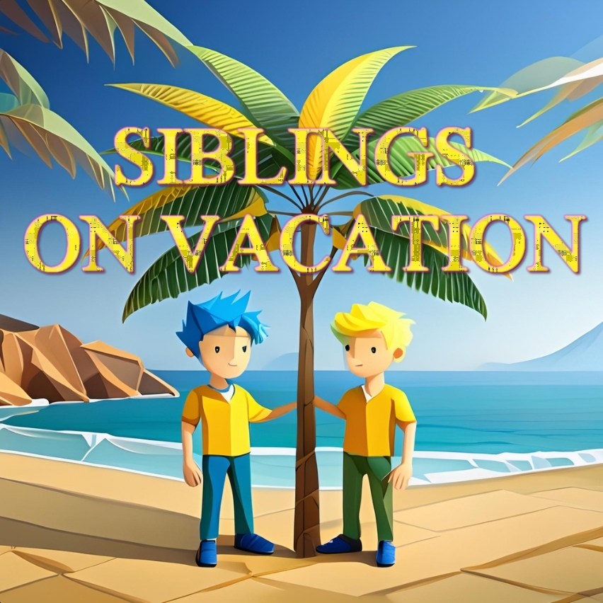Siblings on vacation by Syweb