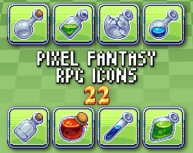 PIXEL FANTASY RPG ICONS - PACK 22 by Caz