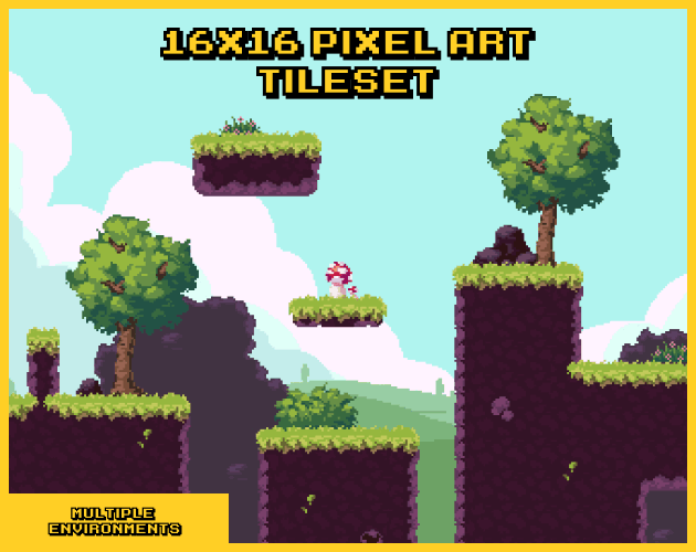 16x16 Pixel art Tileset Pack - Collection by anariga