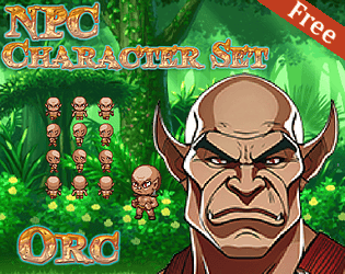 RPG Maker NPC Character Set - Orc by GalacticGod
