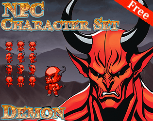 RPG Maker NPC Character Set - Demon by GalacticGod