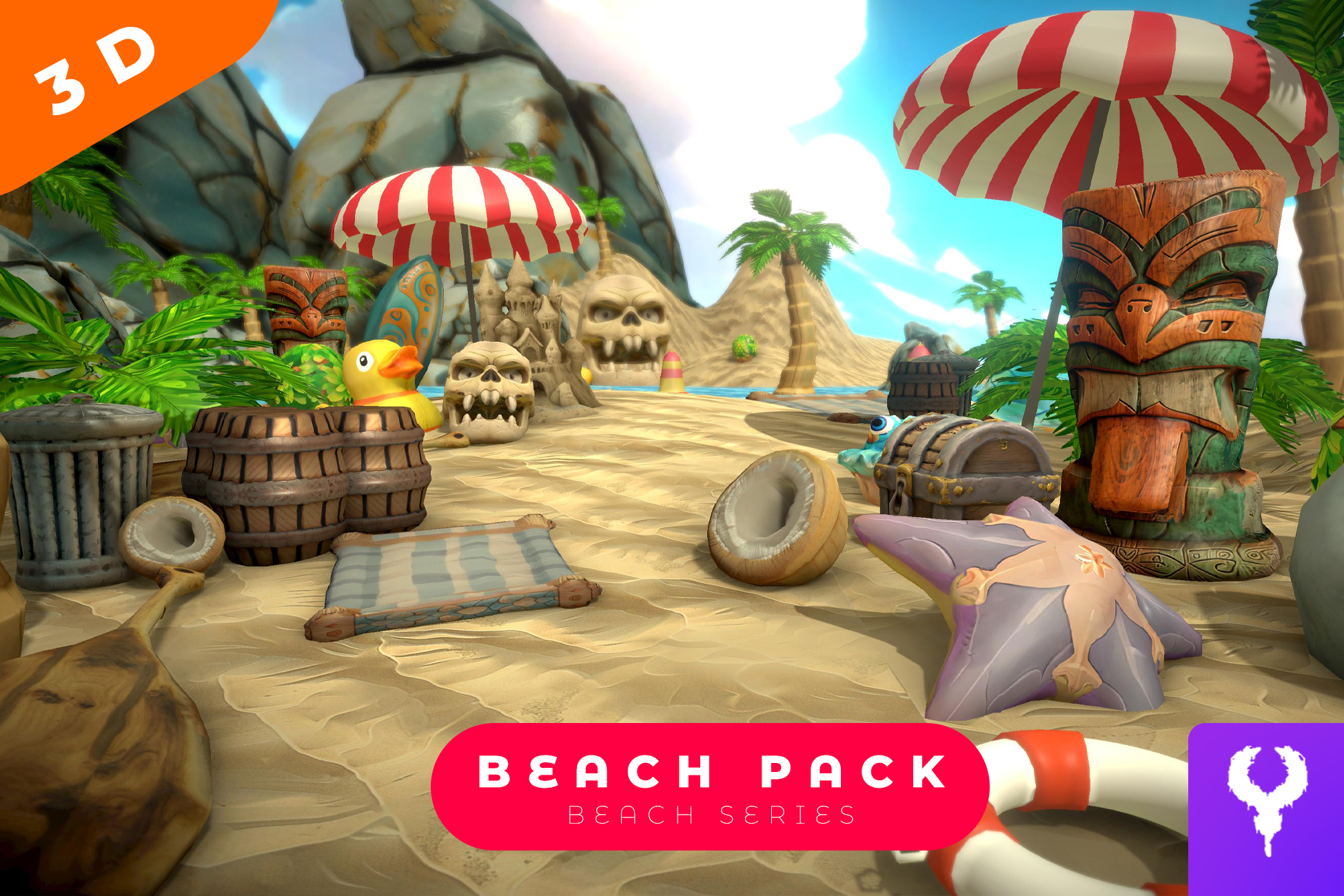 Cartoon Beach Mega Pack by golemkin