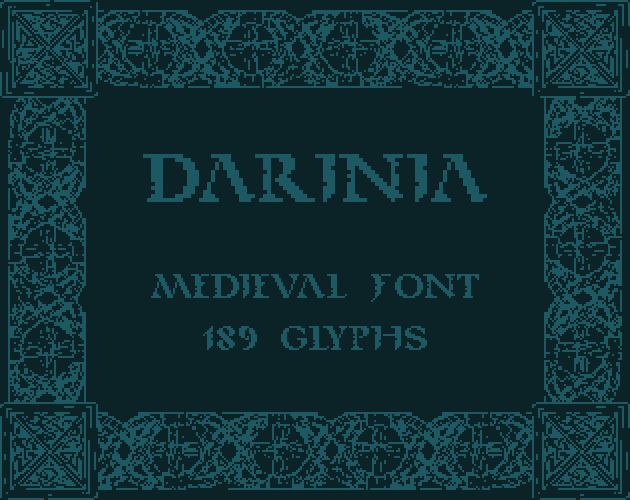 Darinia Medieval Pixel Font by Valiegraphie