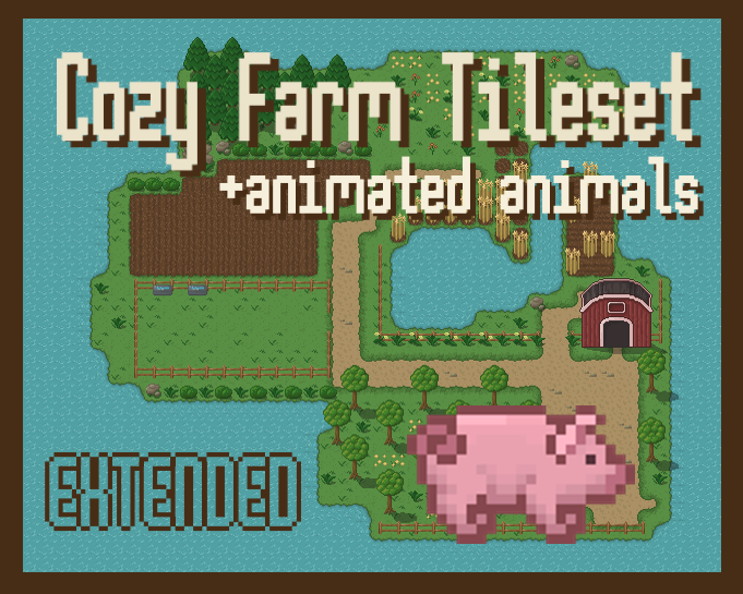 Extended Cozy Farm Tileset + Animals by Ellen0ra