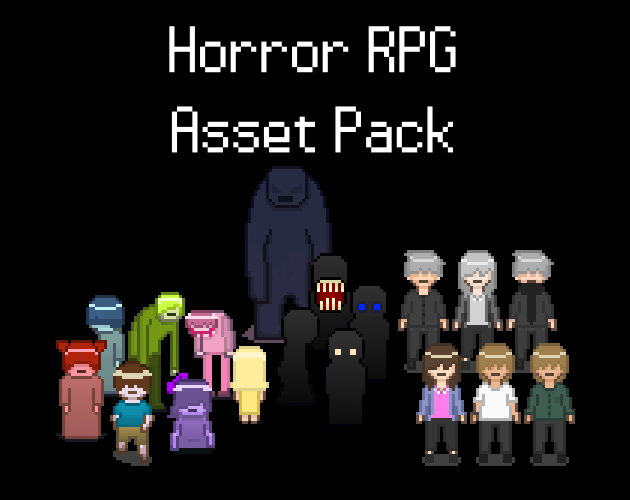 2D Pixel Horror Character and Monster Sprites by VitaliaDi Productions