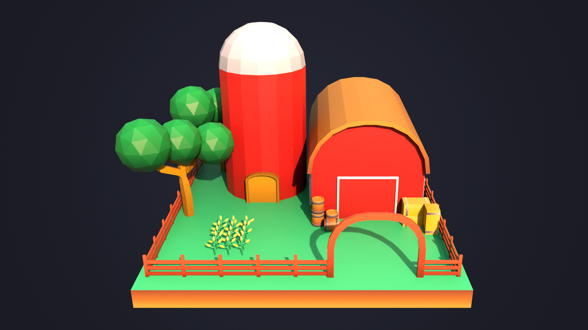 Low Poly Farm by Egideon