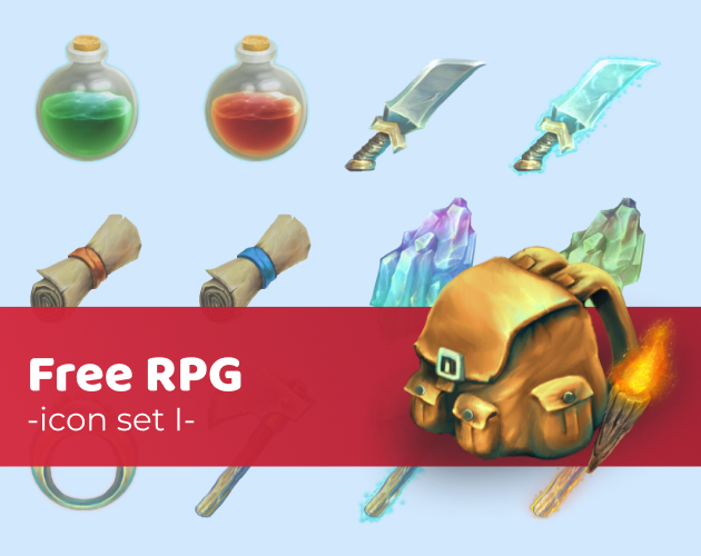 Free RPG - Icon Set I by ludicarts