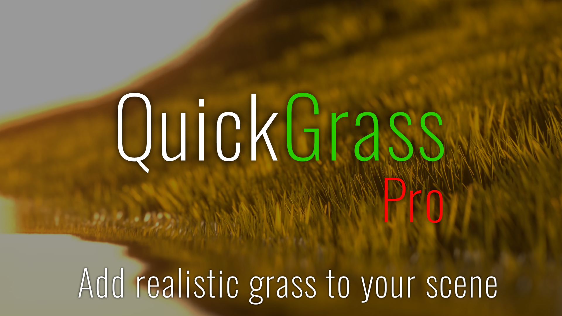 Quick Grass Pro - Realistic Grass On Blender by SoyKhaler