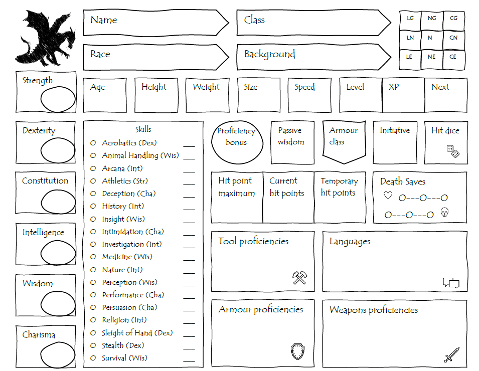 Accessible D&D Character Sheets by GreenBenFromSpace