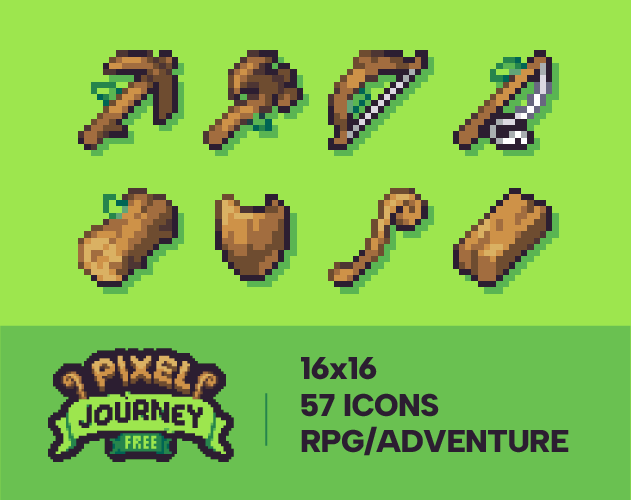 Pixel Journey Fantasy Icons FREE by bruxopixels