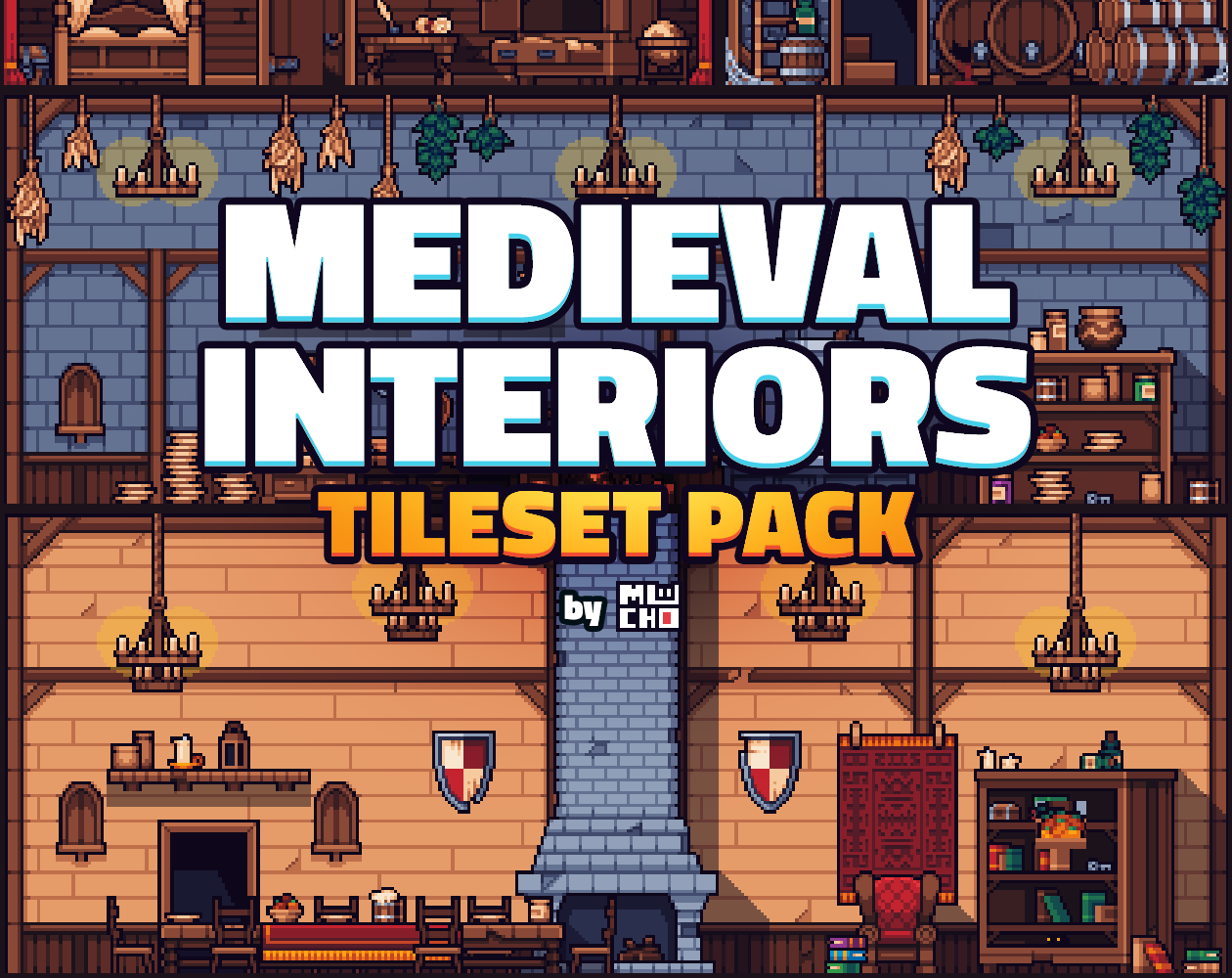 Medieval Interiors Tileset Pack by Mucho Pixels