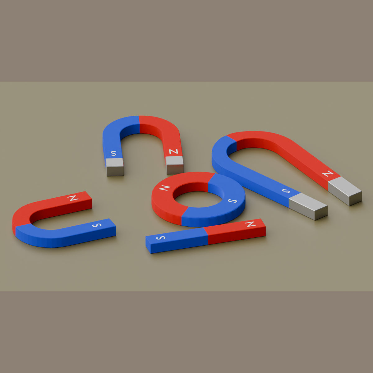 Educational Low-Poly 3D Magnet Collection by anill.blend