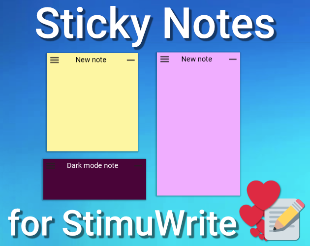 Sticky Notes for StimuWrite by that clown goddess